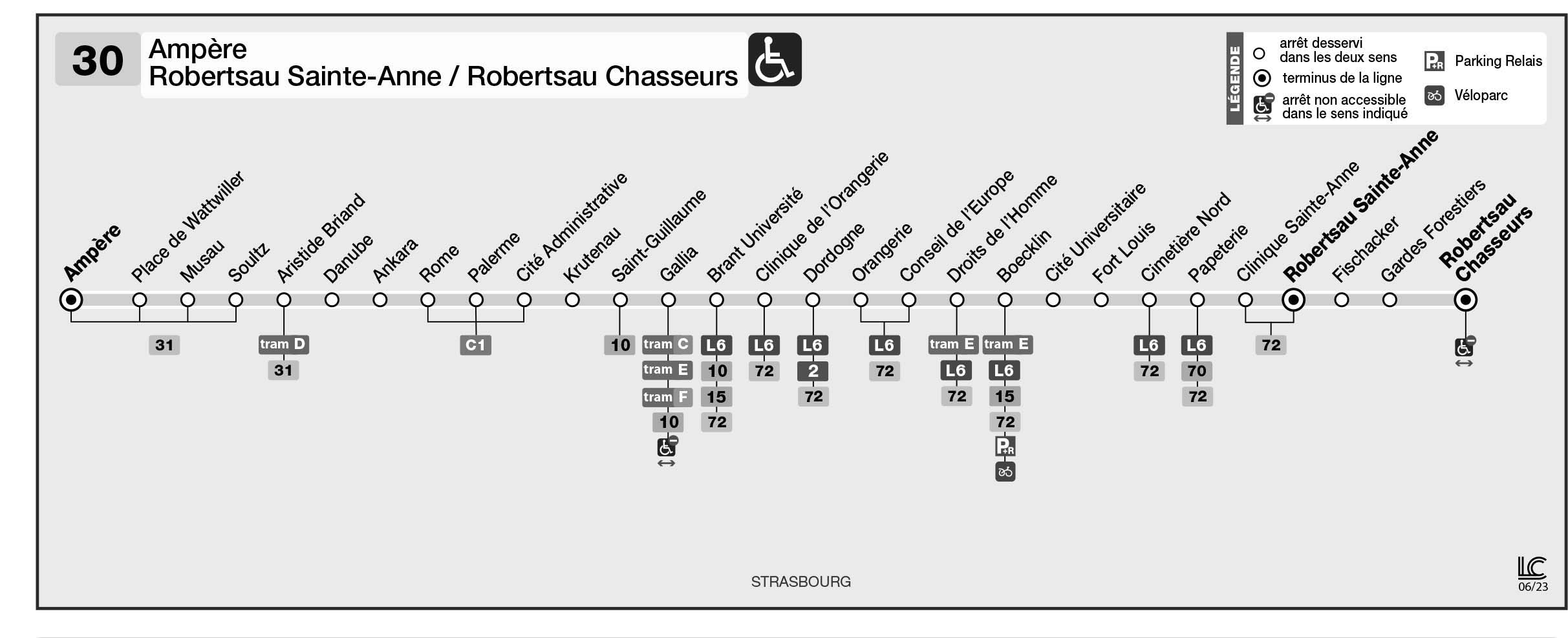 Bus 30 : horaires, plan et itinéraire