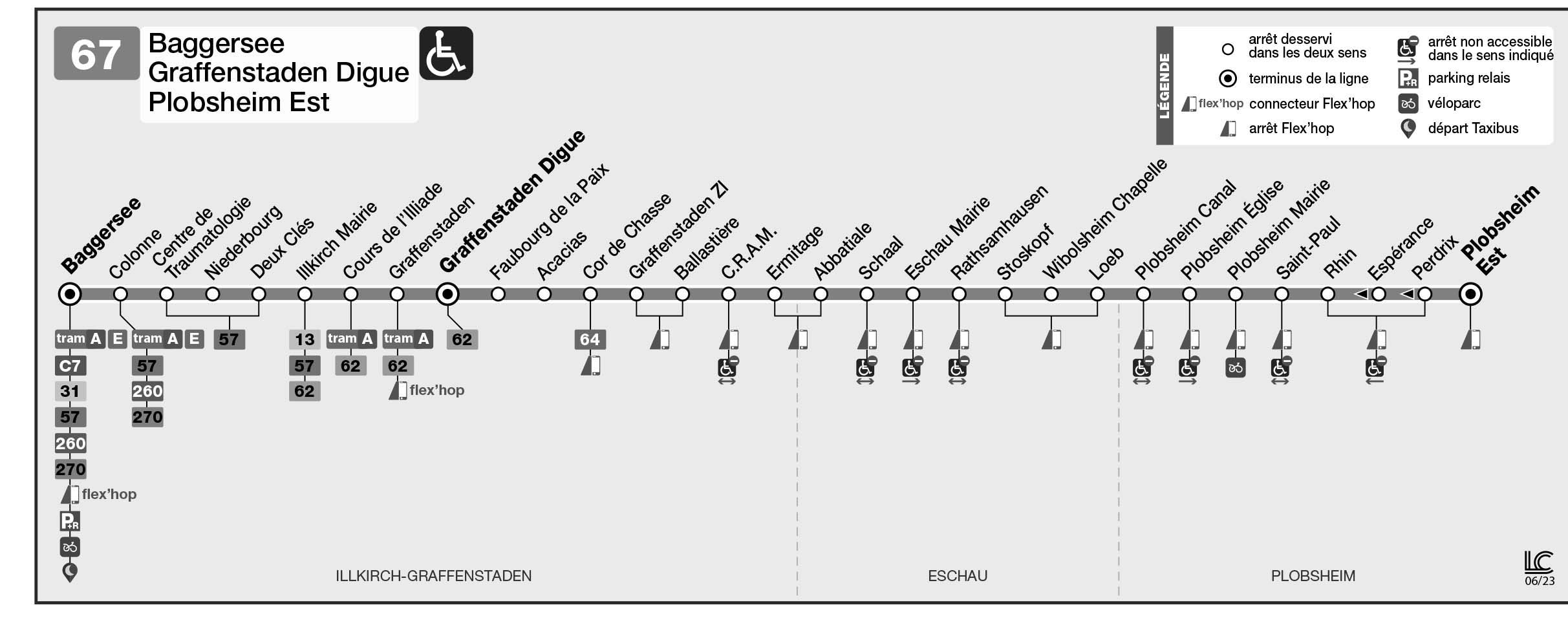 Bus 67 : horaires, plan et itinéraire